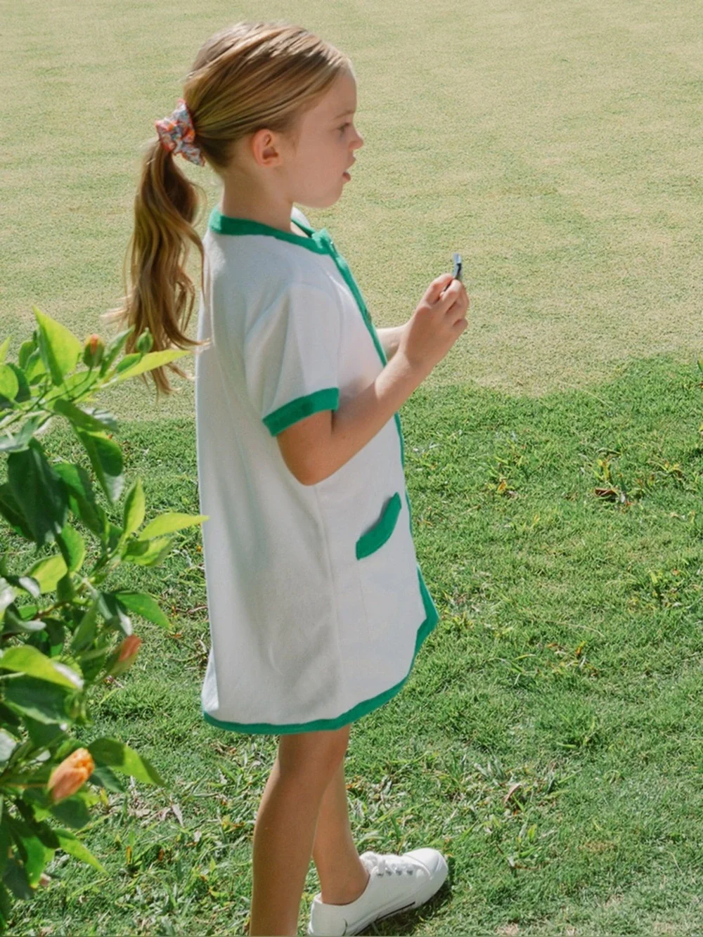 Minnow | Jackets & Coats | Minnow Girls White French Terry Button Down ...